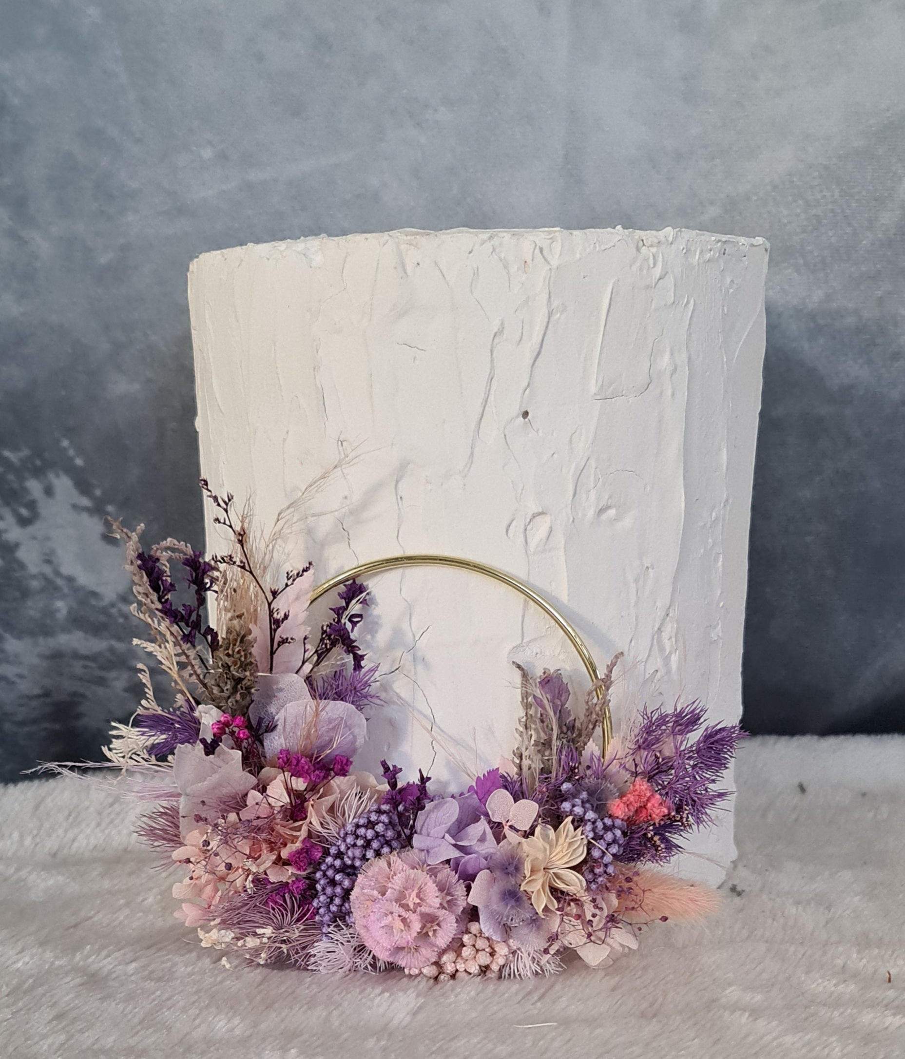 Pink purple everlasting flowers cake hoop topper - 4 inch – Amazing ...