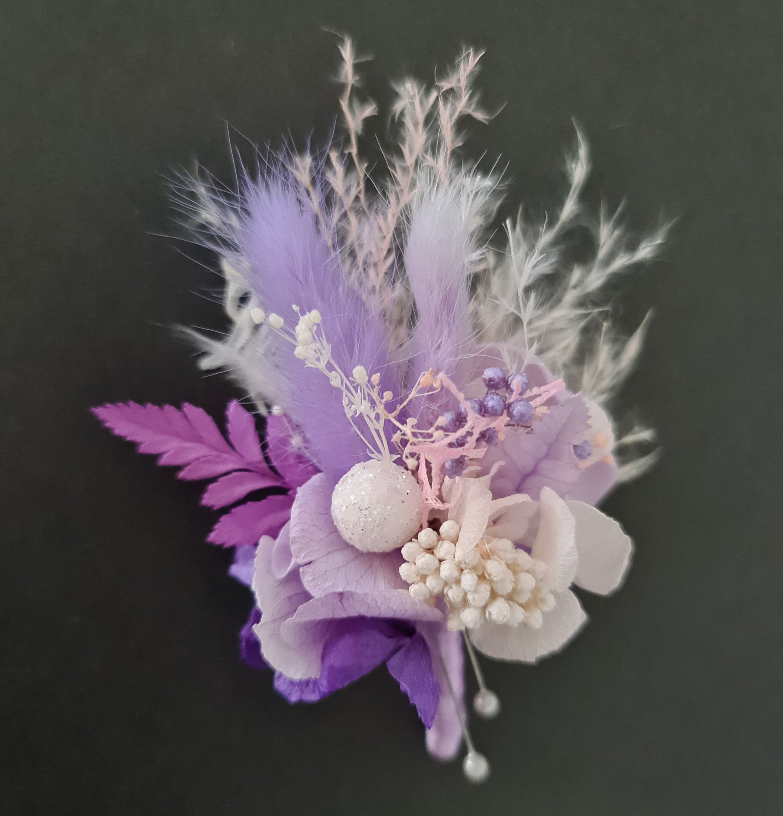 Everlasting flowers wedding buttonhole – Purple & violet – Amazing ...
