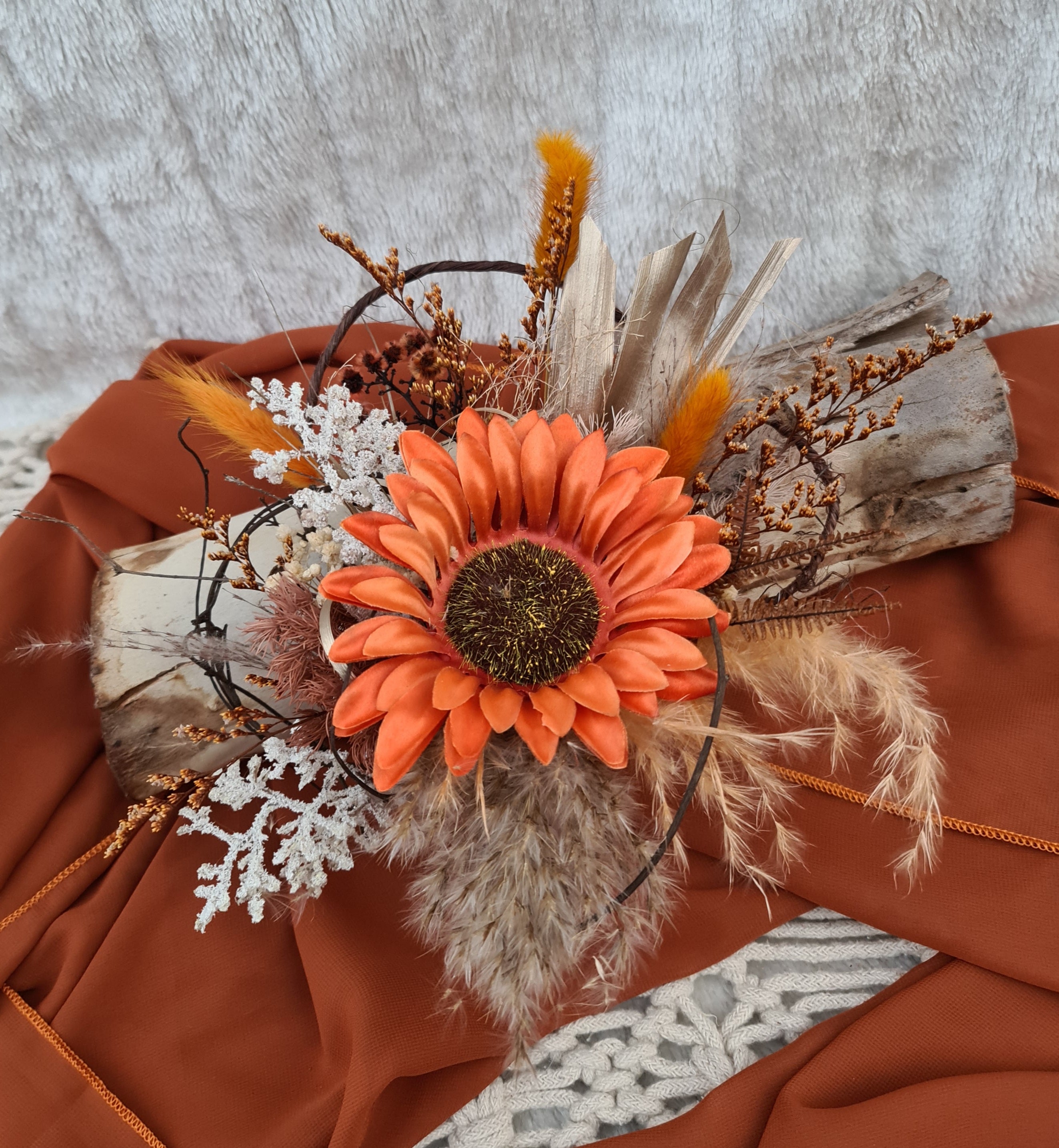 Everlasting flowers Sunflower cake topper - rustic orange – Amazing ...