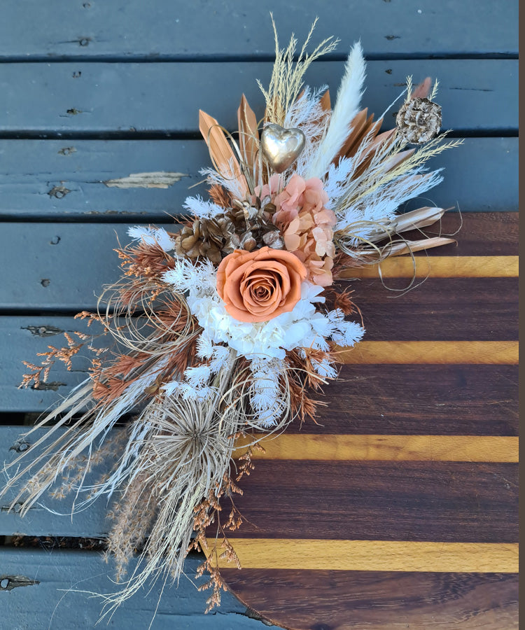 X - Welcome sign Everlasting flowers - rustic – Amazing Blooms AU